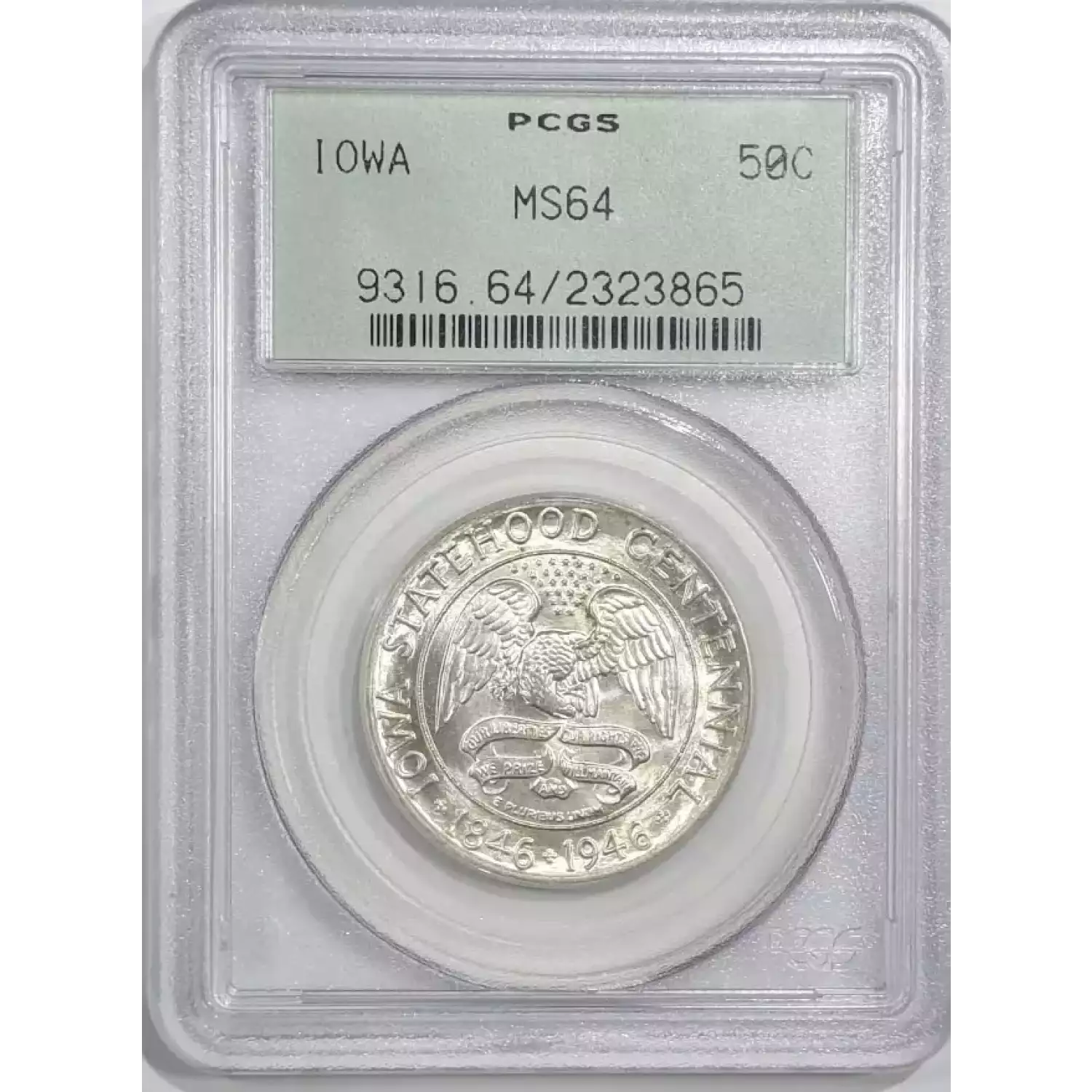 1946 Classic Commemorative Iowa Centennial PCGS MS-64 OGH Iowa - Morton ...