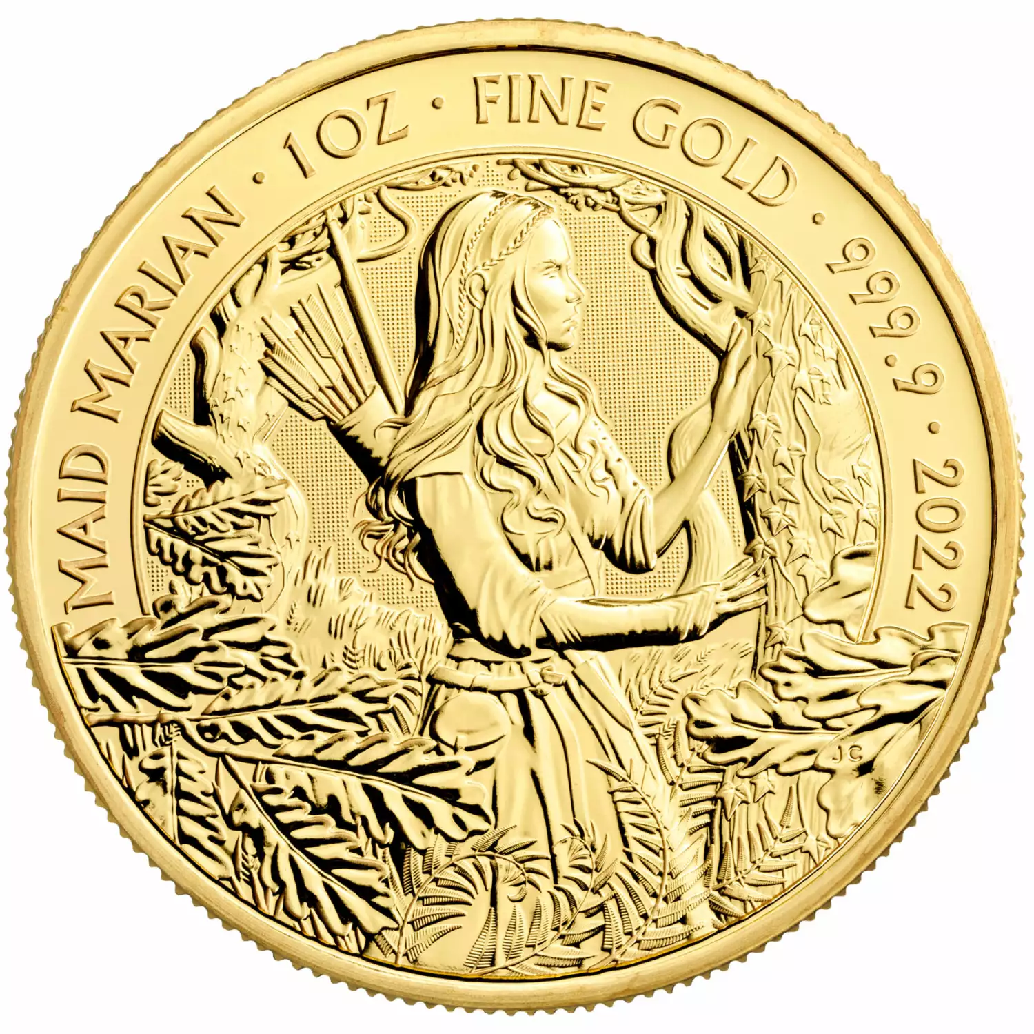2022 1oz Maid Marian Royal Mint gold Coin - Morton Grove Coin